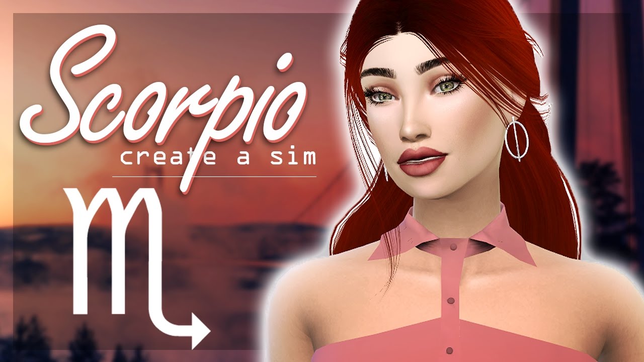 The Sims 4: Zodiac CAS // Scorpio + Full CC List - YouTube