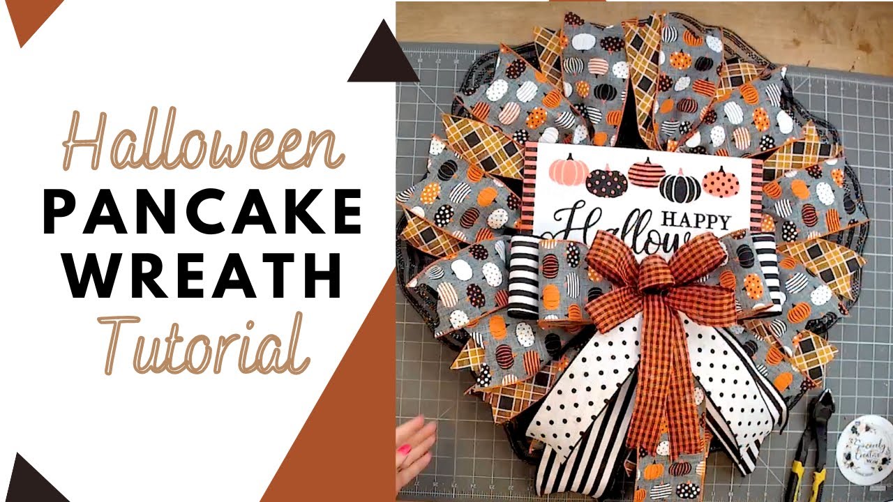 Happy Halloween Pancake Wreath - YouTube