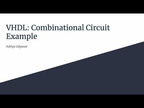 VHDL: Combinational Circuit Example - YouTube