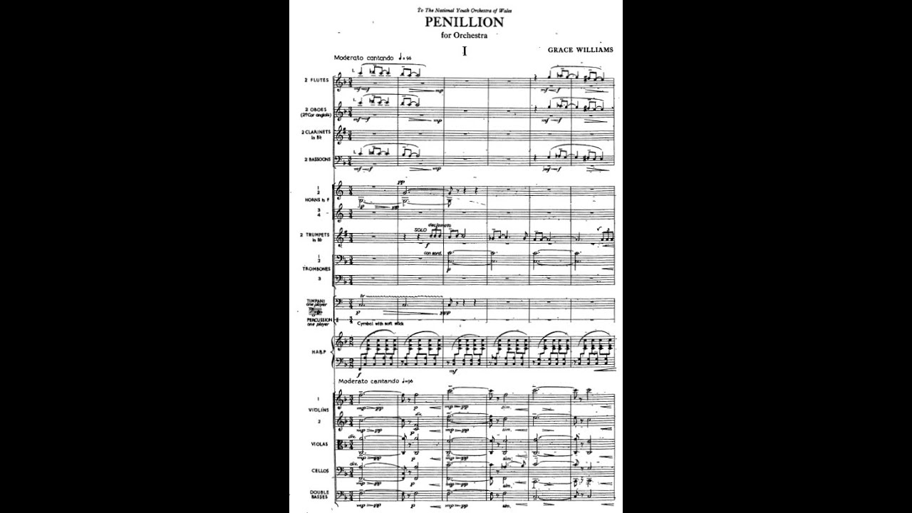 Grace Williams - Penillion for orchestra (Score Video) - YouTube