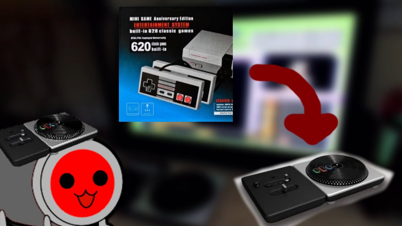 putting a famiclone in the DJ Hero turntable - YouTube