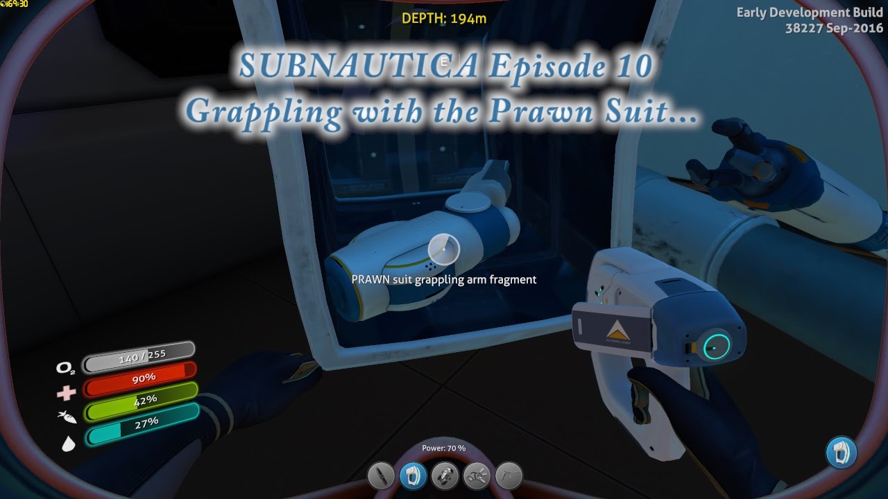 Subnautica Episode 10 Grappling with the Prawn suit - YouTube