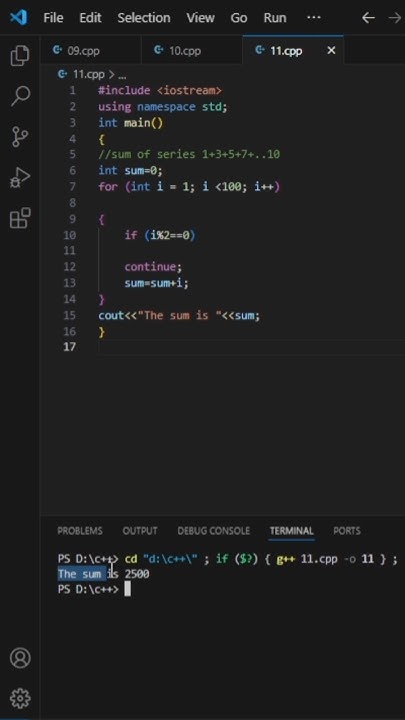 Sum Of Series 😕 #coding #programming #programmer #program #viral #youtubeshorts #programas # ...
