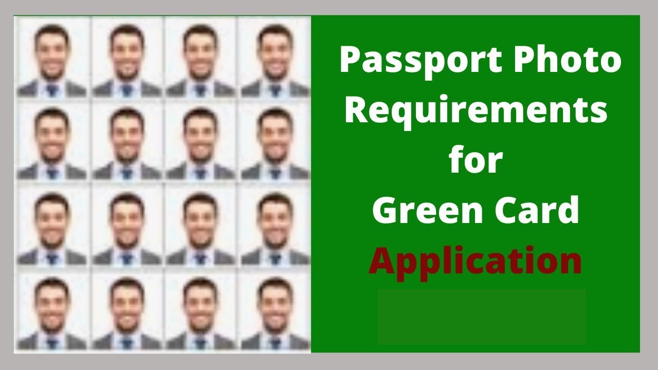 Green Card USA DV Lottery Application Photo Requirements - YouTube