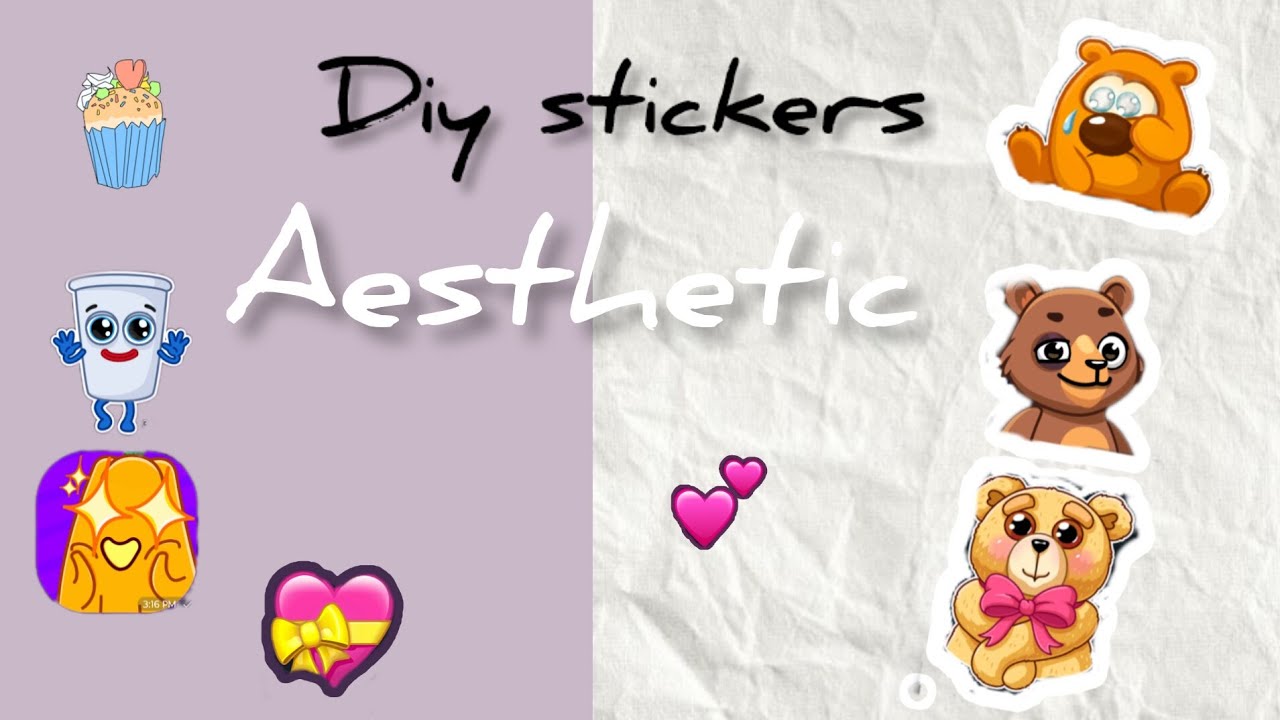 Handmade diy aesthetic stickers..#easy #art #diy - YouTube