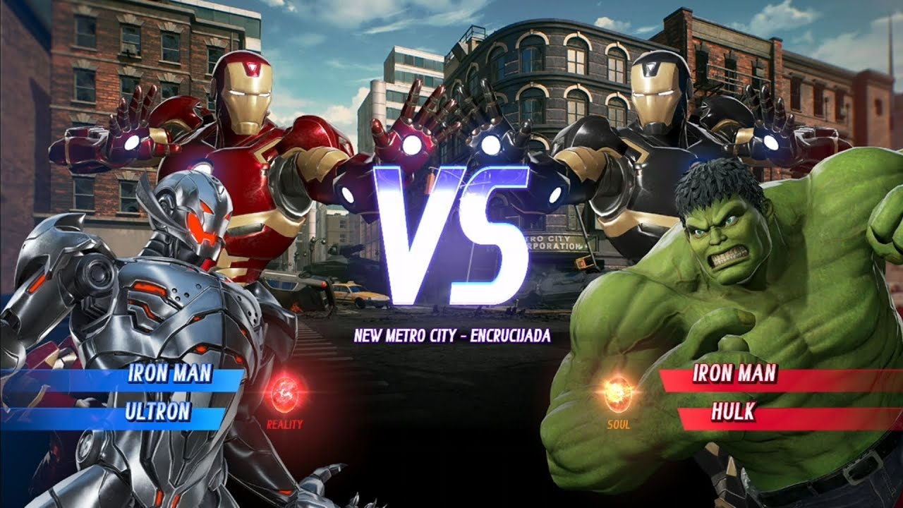 Iron Man y Ultron Vs Iron Man y Hulk Marvel Vs Capcom INFINITE - YouTube