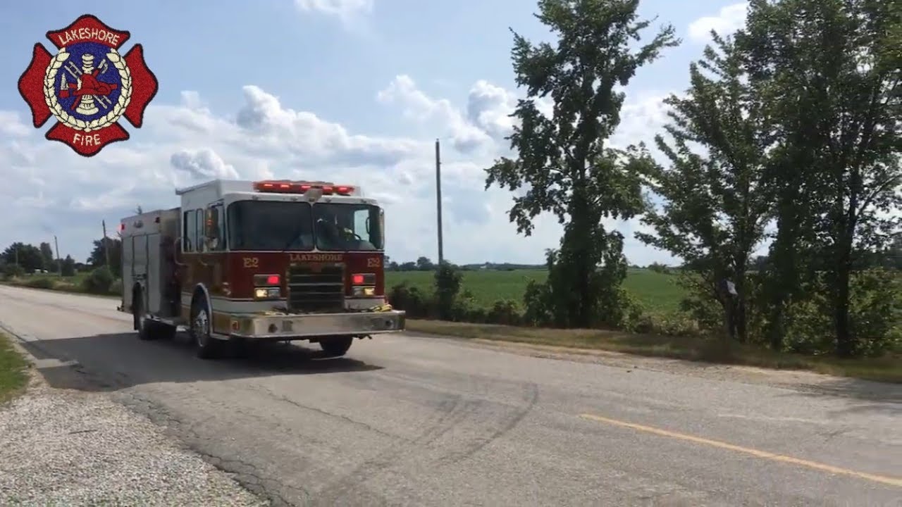 Arriving - Lakeshore Fire E-2, T-2 - Volunteer Fire Department - YouTube