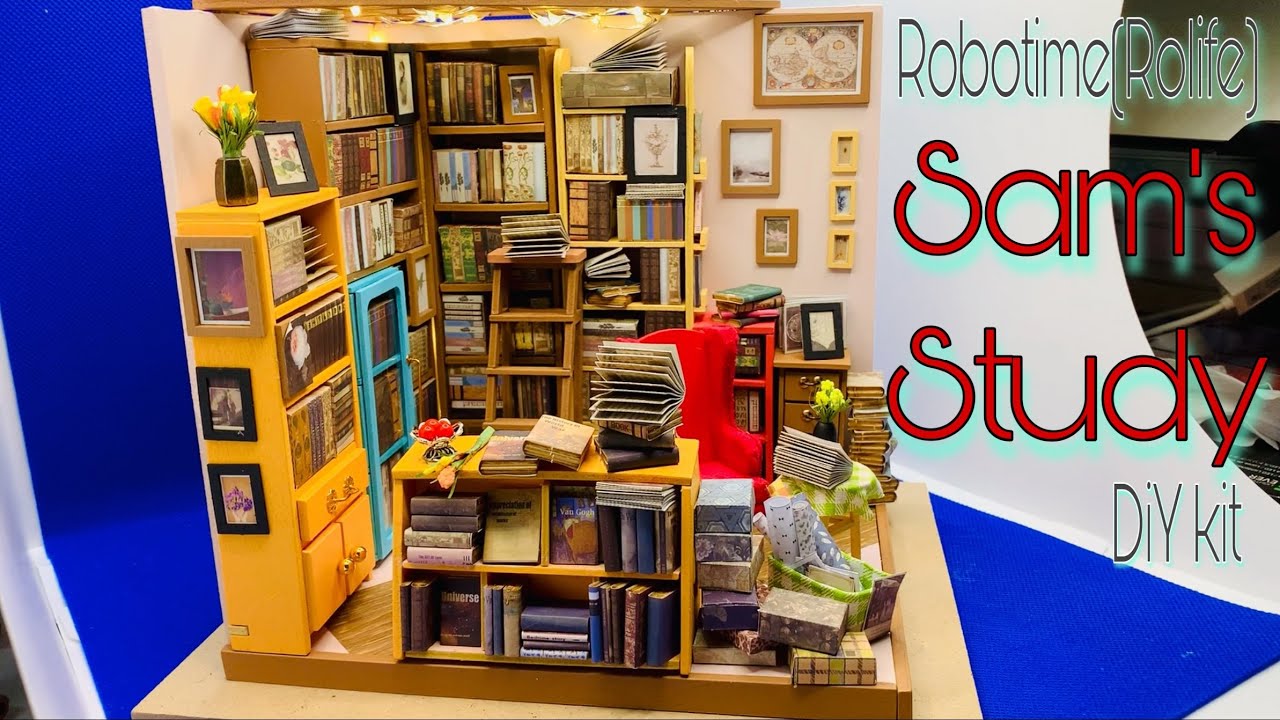 Sam’s Study Diy Miniature Kit by Robotime / Rolife - YouTube