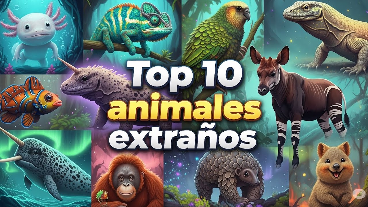 Top 10 Animales Impresionantes y Curiosos para Descubrir - YouTube
