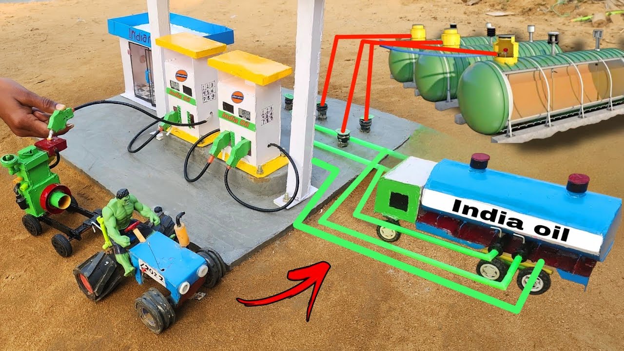 DIY Mini petrol pump | Tractor generator | Concrete batching plant ...