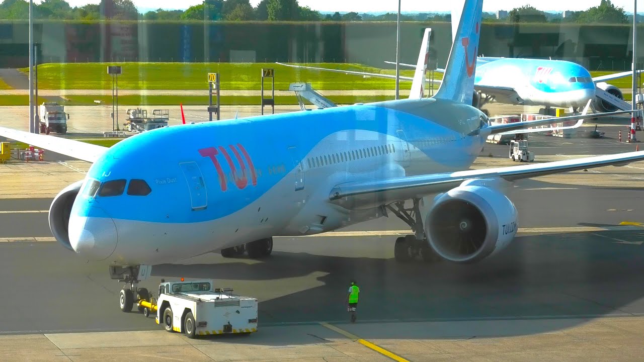 Terminal View Close Up Planes at Birmingham Airport, BHX Incl: A330 ...
