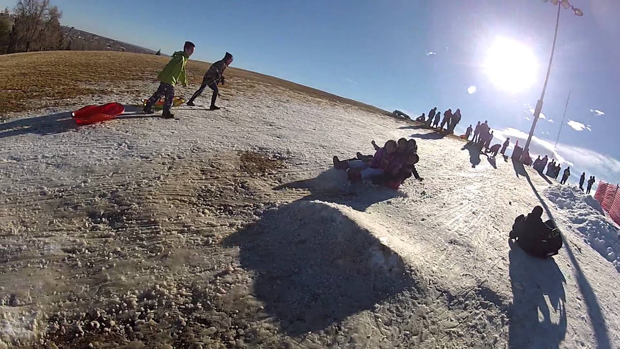 Crazy Sledding at Ruby Hill Rail Yard Denver, CO - YouTube