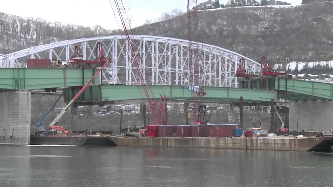 Hulton Bridge Strand Jacking - Time Lapse - YouTube
