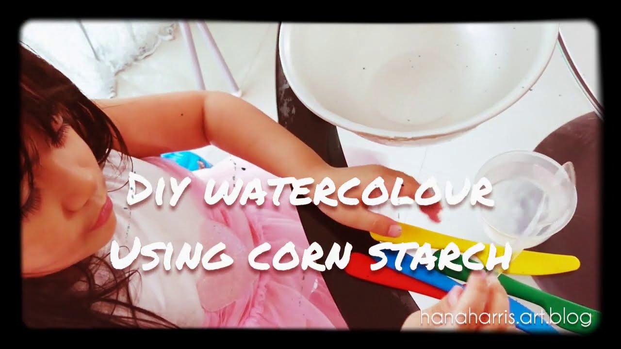 Arts & Crafts 17 - DIY WaterColour Using Corn Starch - YouTube
