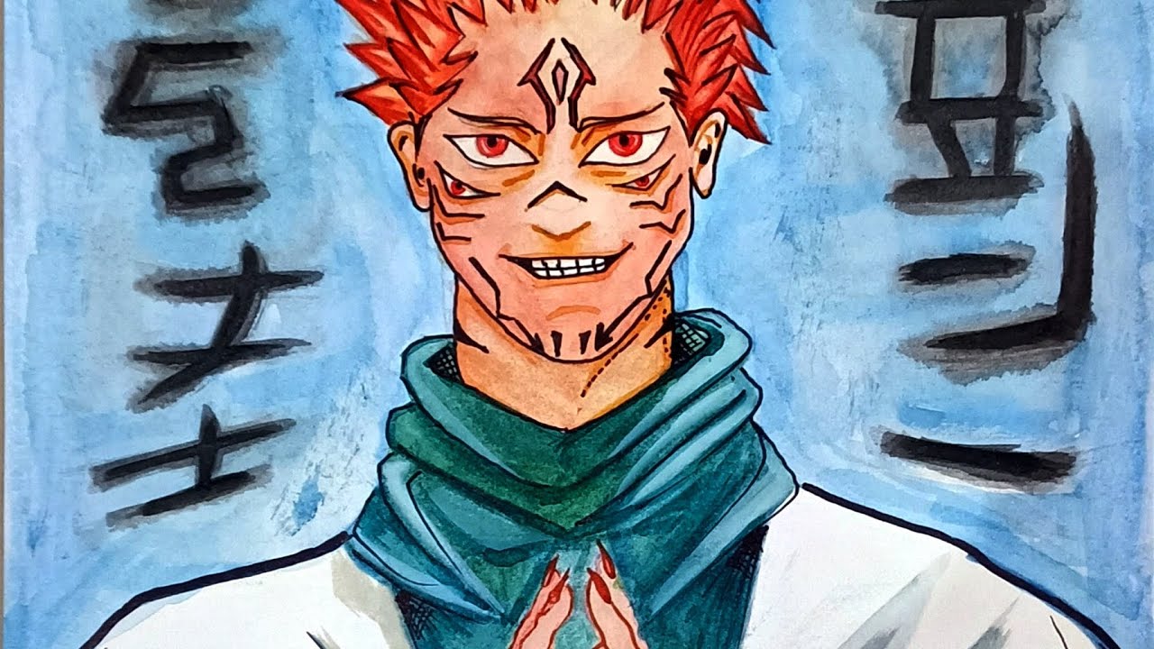 how to draw sukuna form #jujutsukaisen - YouTube