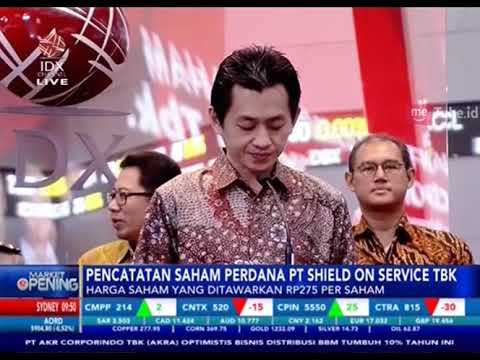 PT SHIELD ON SERVICE TBK CATATKAN SAHAM PERDANA DI BEI - YouTube
