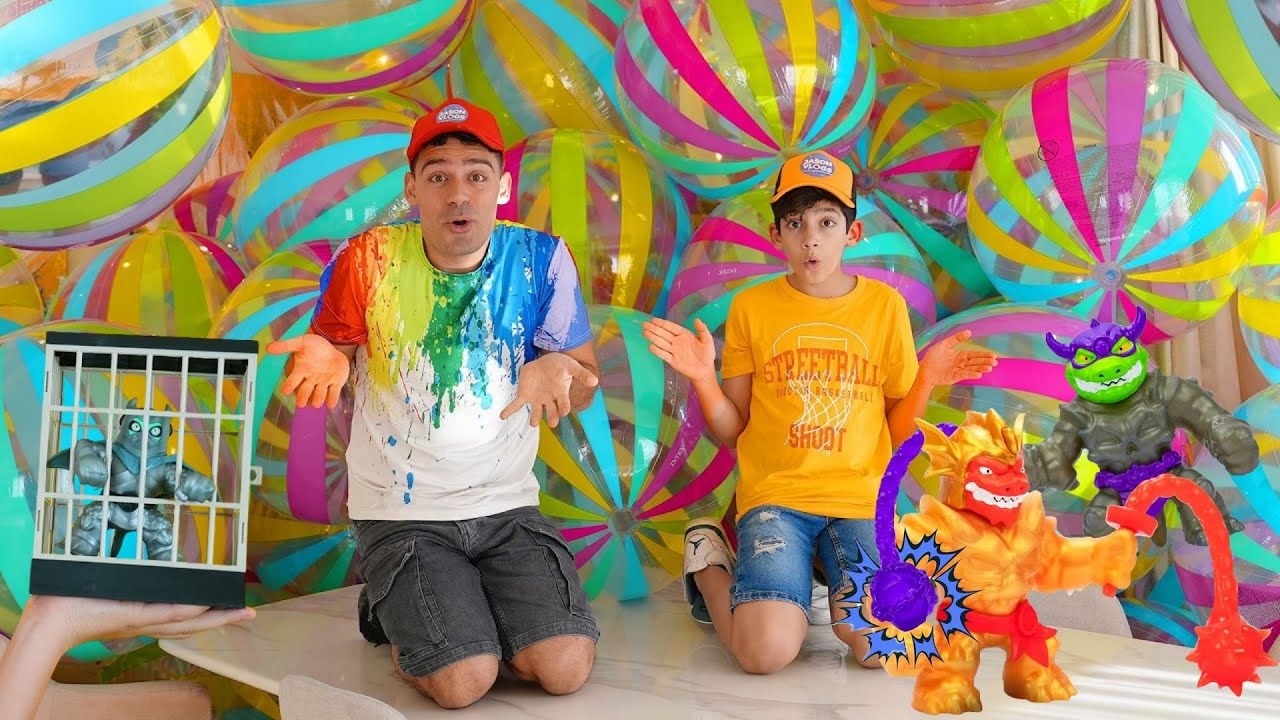 Jason e Alex en MEGA AVENTURA! 🦸‍♂️Juguetes Heroes of Goo Jit Zu ...