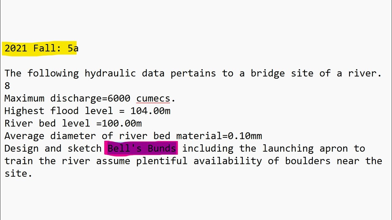 Launching Apron| Bell’s Bund | River Training | Irrigation Engineering ...