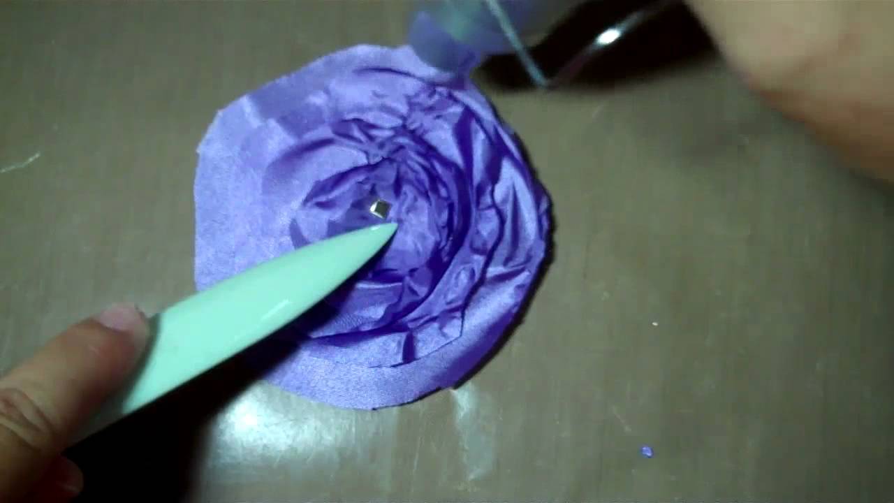How to make flowers from dress lining - YouTube