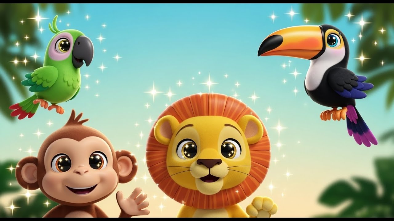 Colors of the Jungle Animals | Colors Nursery Rhyme Song for Kids - YouTube
