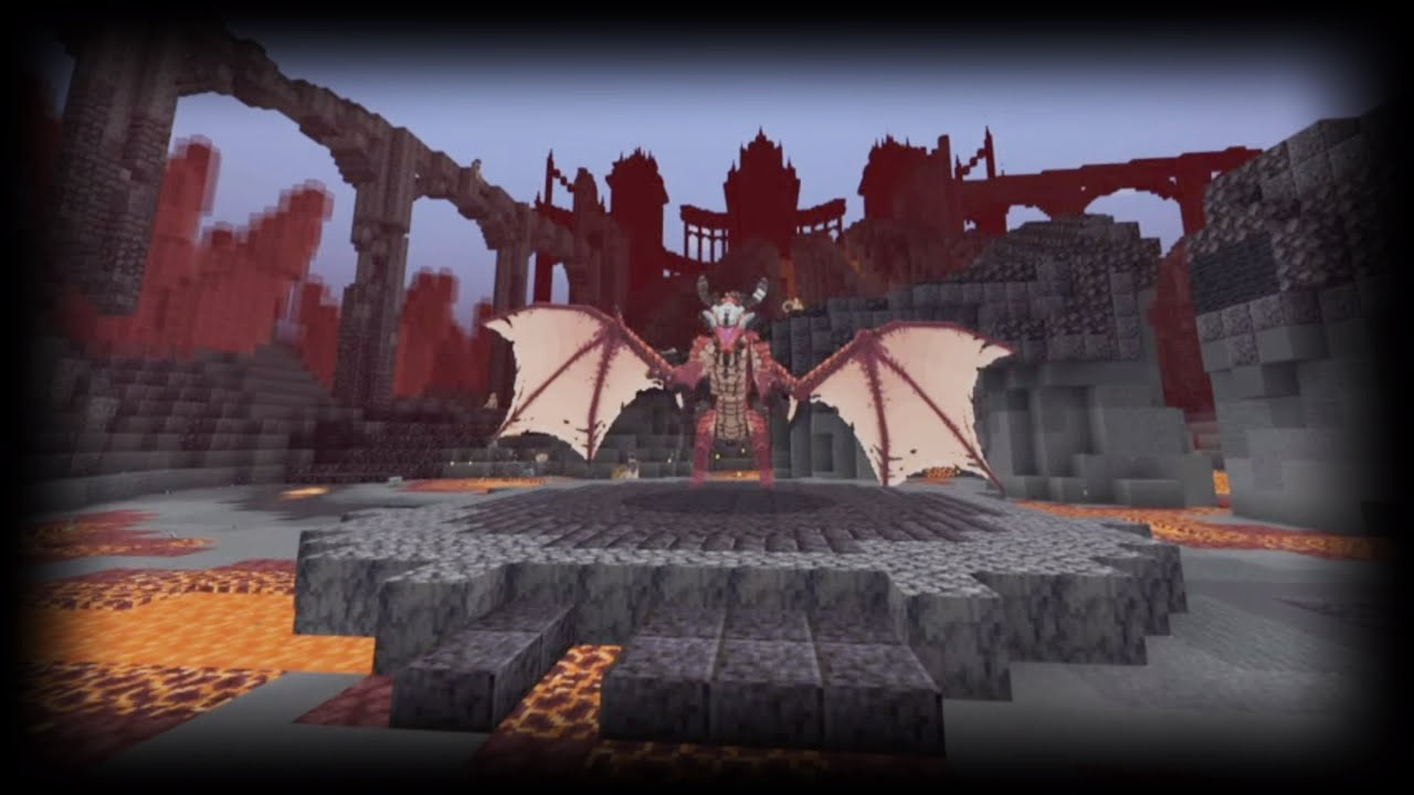 Minecraft Fighting The Fire Dragon Boss - YouTube