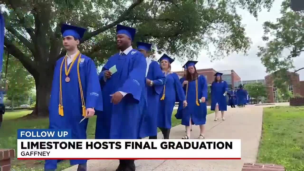 Last graduating class walks at Limestone University - YouTube