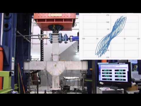 Cyclic testing of reinforced concrete beam column joint - YouTube