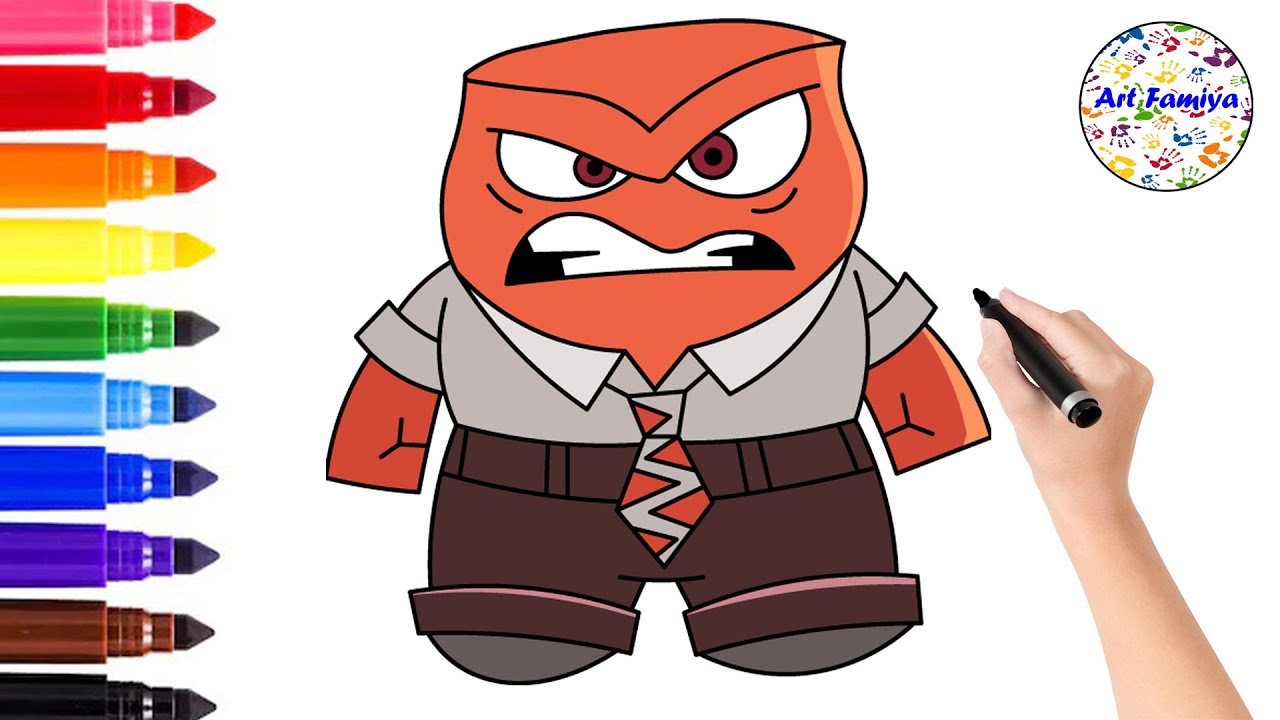 How To Draw Anger Easy. | Inside Out 2 | Easy Drawing Step by Step ...