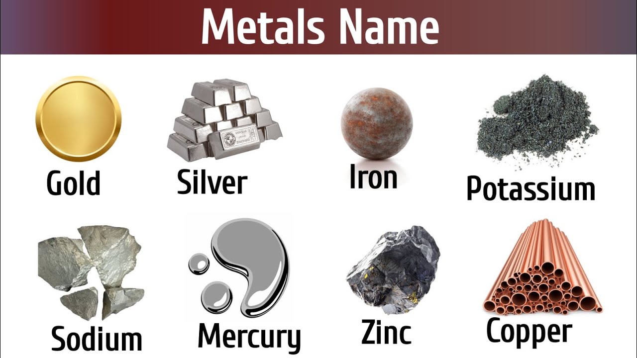 Metals name in english || Types of metals vocabulary #englishvocabulary ...