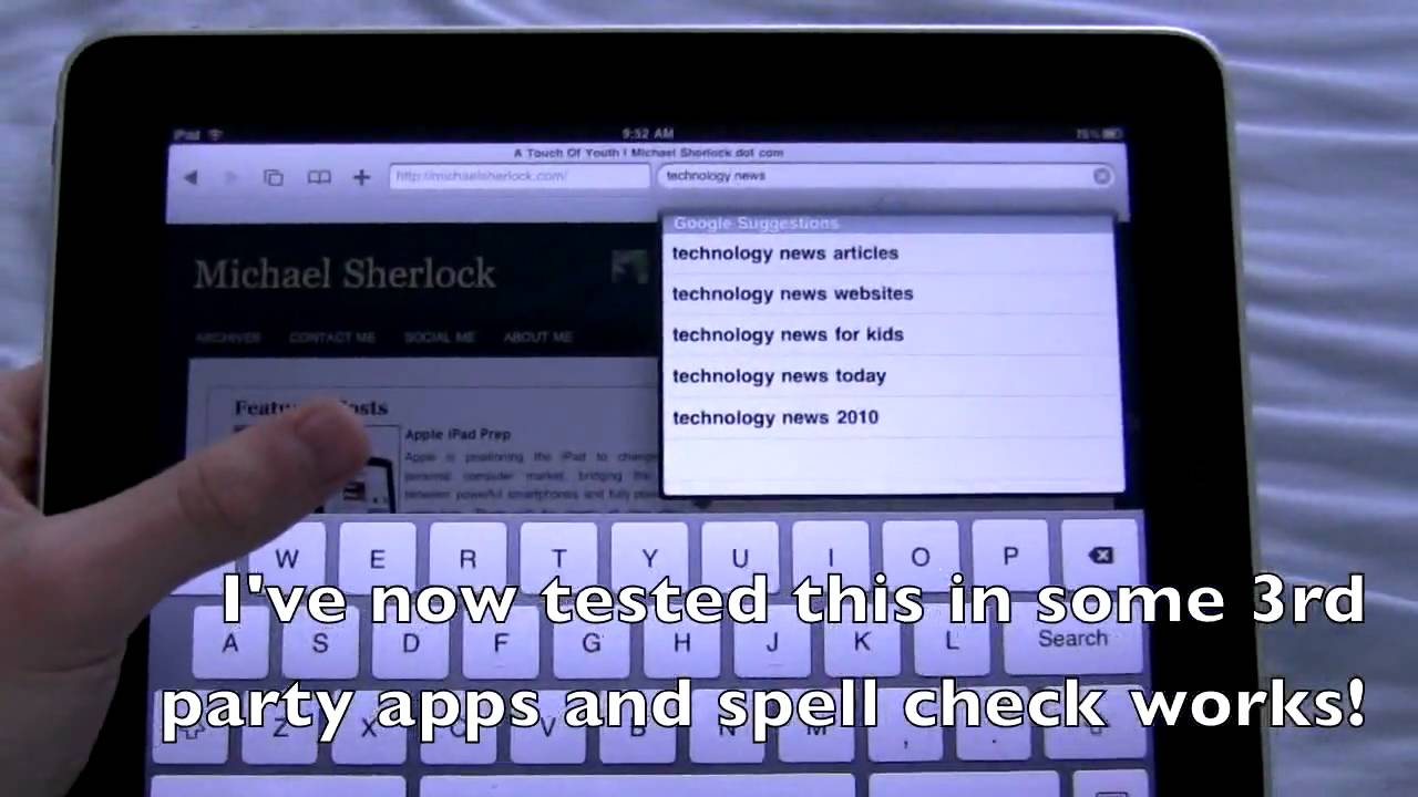 iPad Has SpellCheck Built In! - YouTube