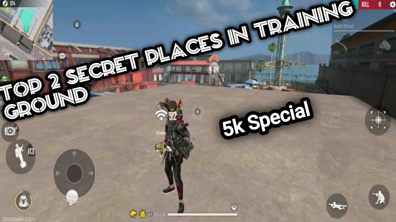 Top 2 Secret Places in Training ground|Free Fire|5k special - YouTube
