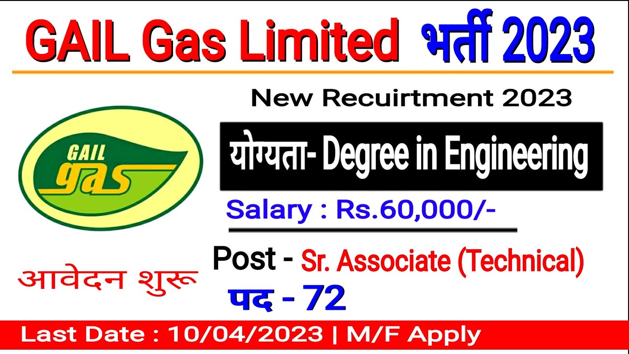 Gail Gas Limited Recruitment 2023 | Engineering jobs | Recuirtment 2023 ...