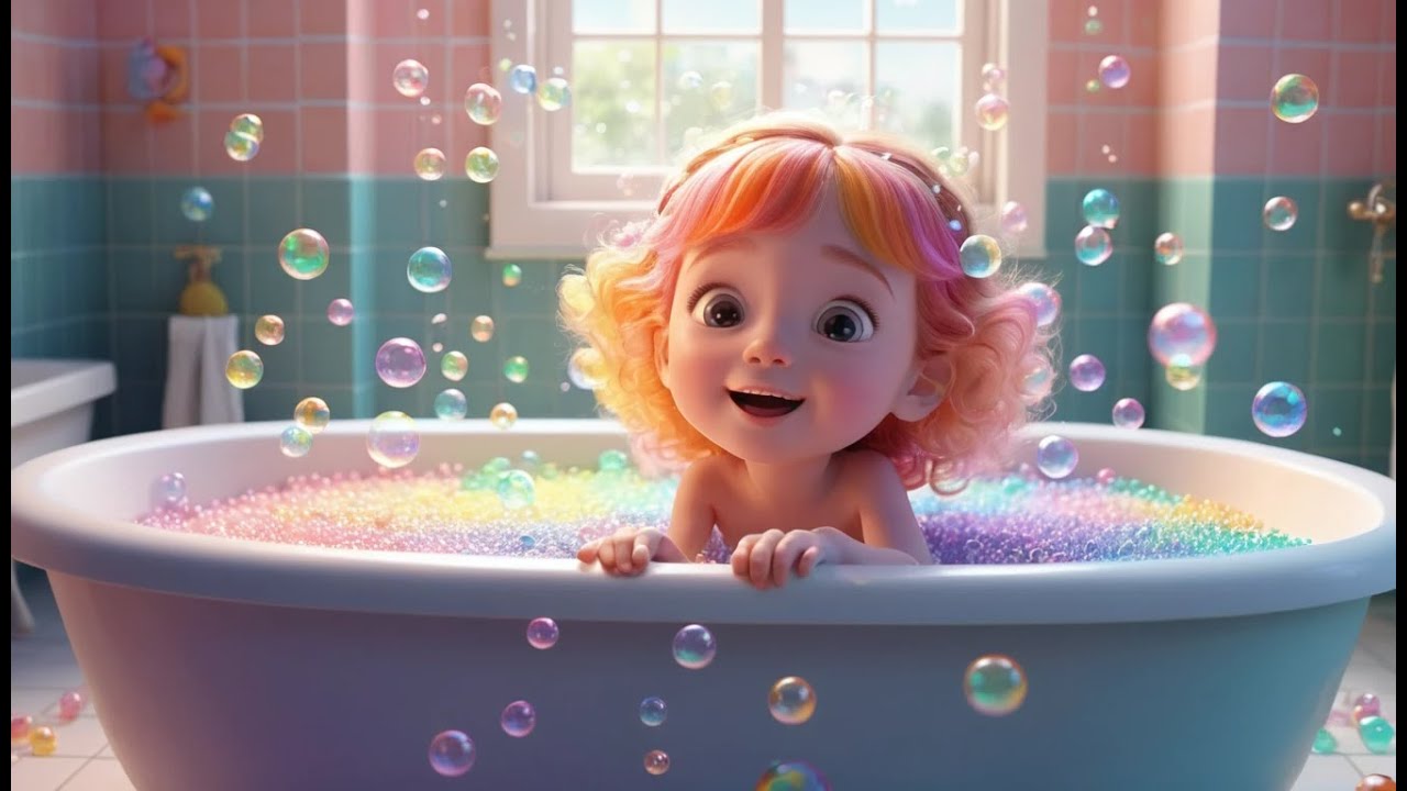 Splish, Splash, A Rainbow Bath | Fun Nursery Rhyme for Kids | Sing ...