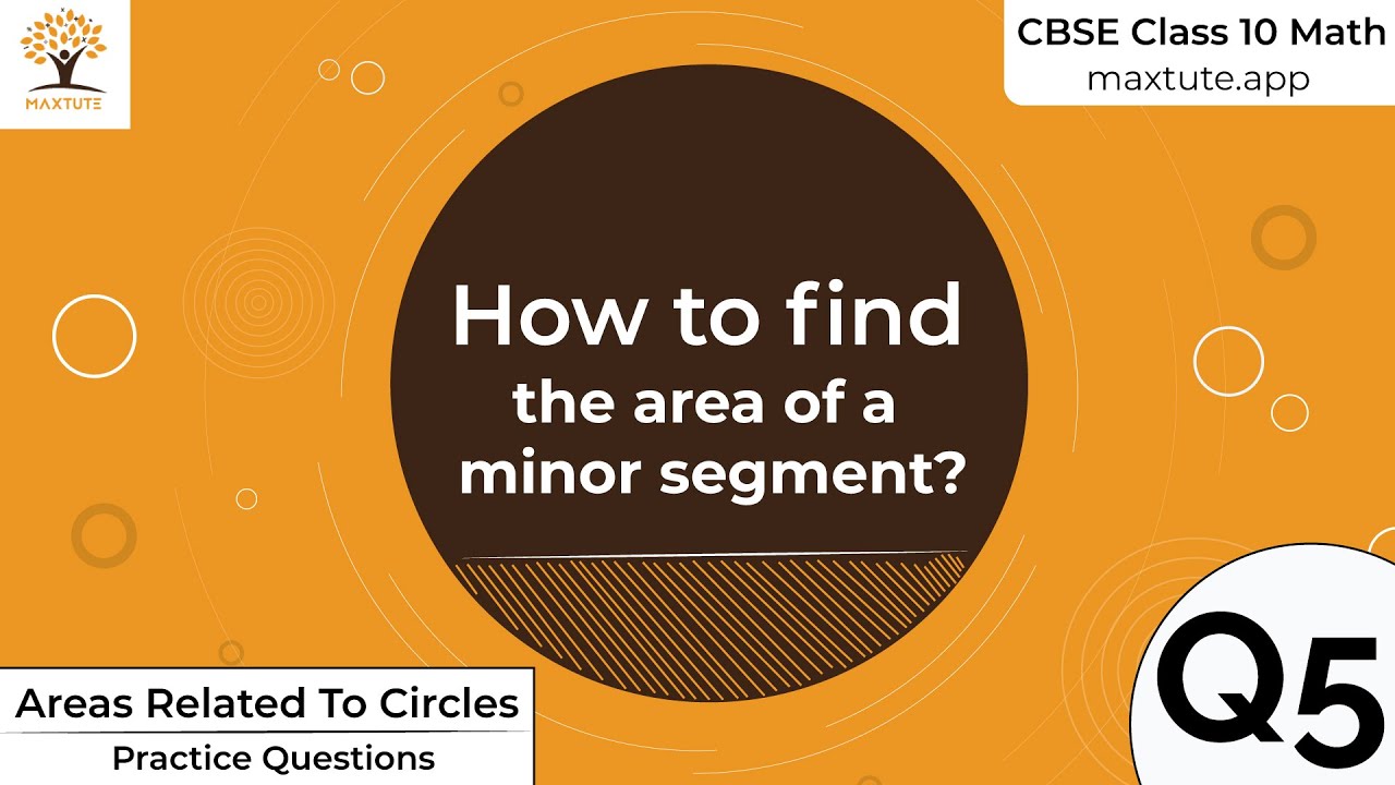 Areas Related to Circles | Area of a Minor Segment and Major segment ...