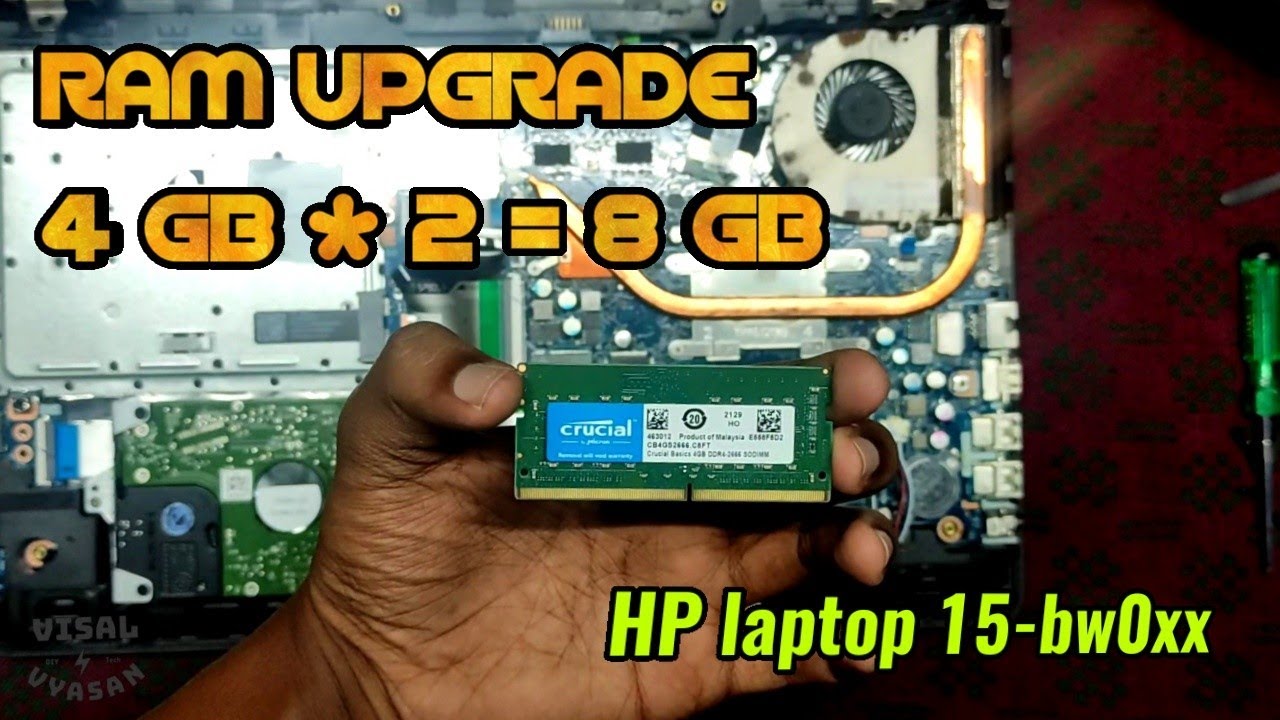 How to upgrade laptop RAM | HP laptop 15-bw0xx | 4 GB RAM | kerala ...