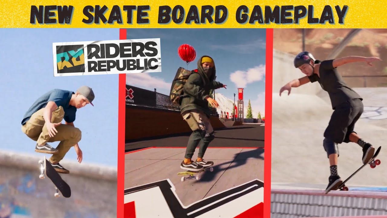 New SKATE BOARD Gameplay | Riders Republic | - YouTube