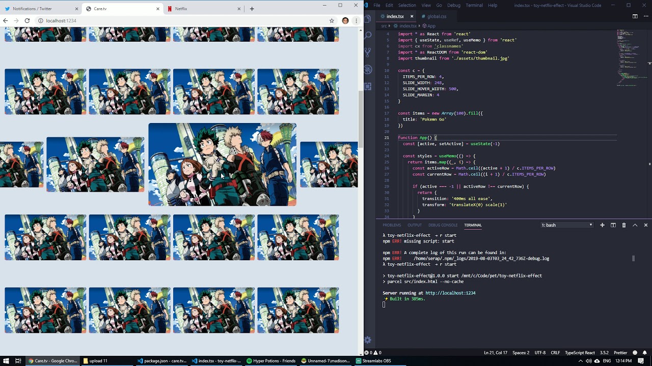 REACT HOOKS FT. NETFLIX CAROUSEL - YouTube