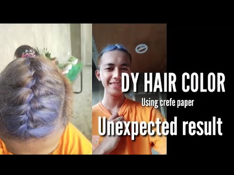 Dy hair color using CREPE PAPER..How to color hair using CREPE PAPER ...