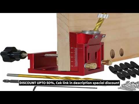 Pocket Hole Jig,Two Hole Wood Jig System Kit with Drill Guide and Step ...