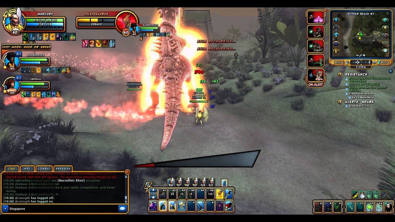 Champions Online - Cosmic Hunt - Teleiosaurus - YouTube