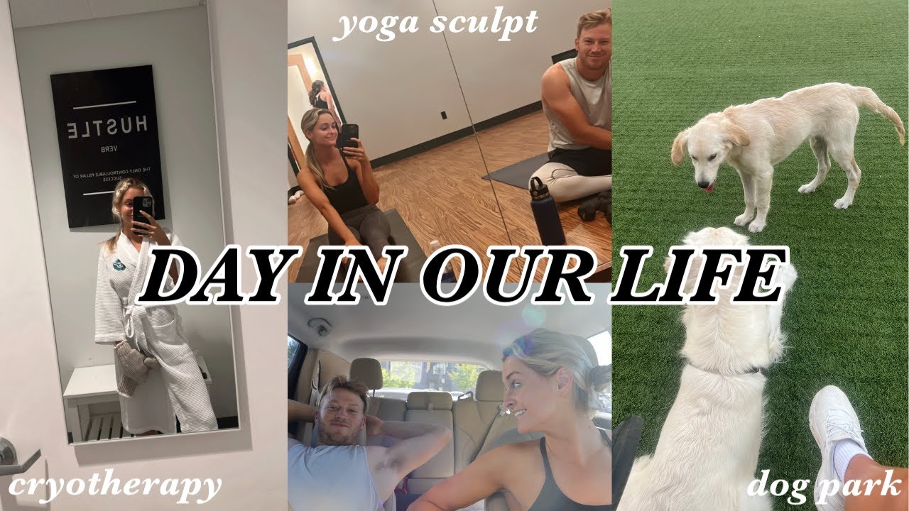 VLOG: wellness day- yoga sculpt, cryotherapy, dog park, healthy eating ...