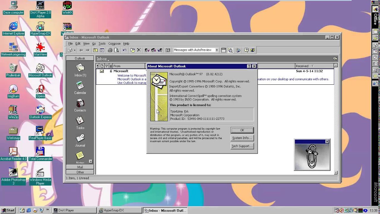 Windows 95 (Version B) with Microsoft Plus 95! Nederlands in VMware ...