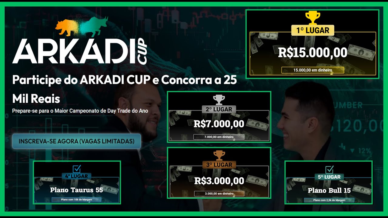 TORNEIO ARKADI CUP COM PREMIAÇÃO DE 25K - DAY TRADE EM MESA ...