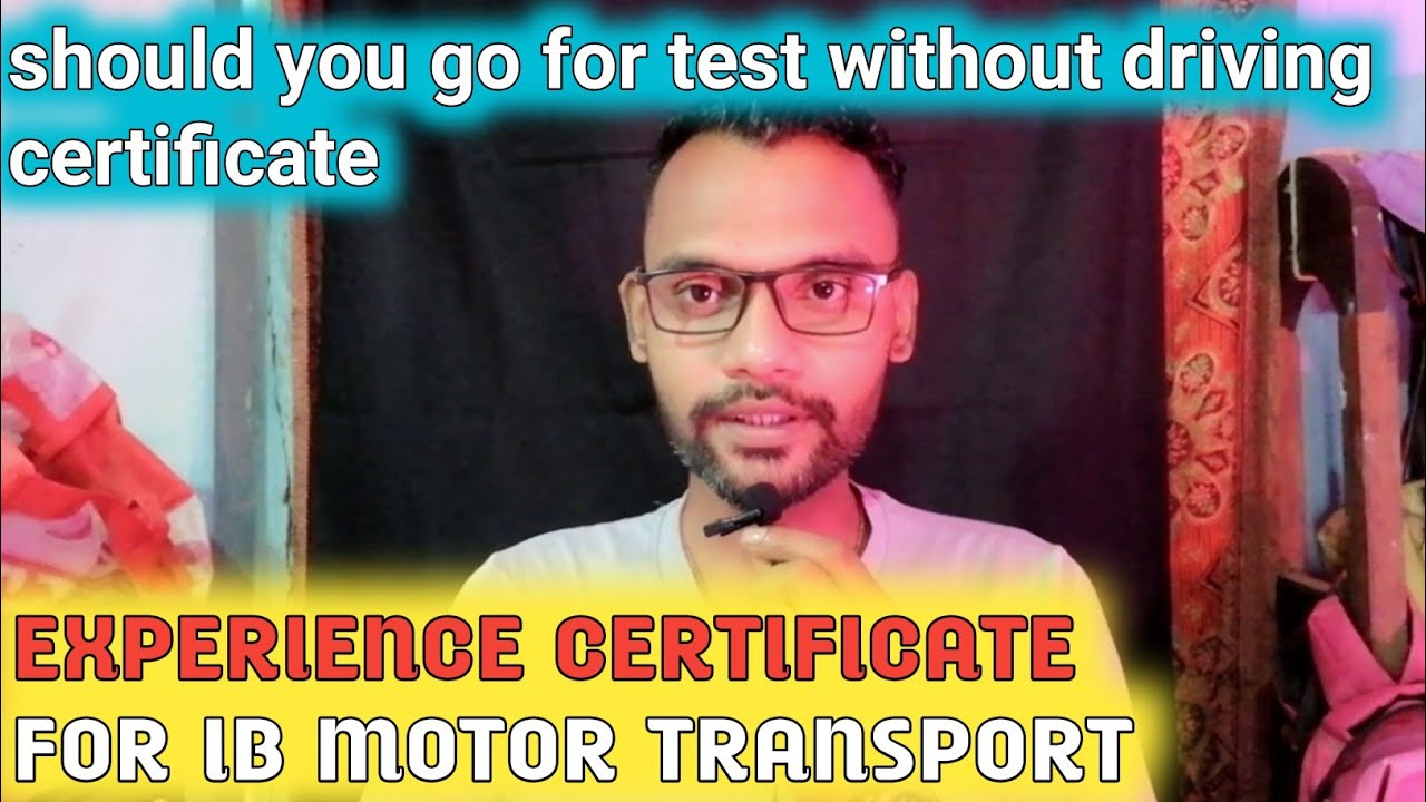 ib motor transport driving experience certificate l ib sa mt driving ...