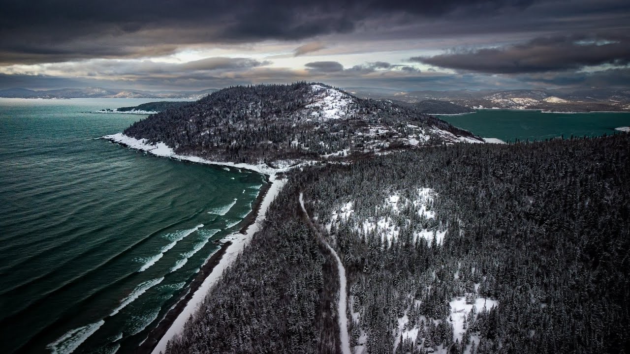 Snowy North Shores of Lake Superior - YouTube