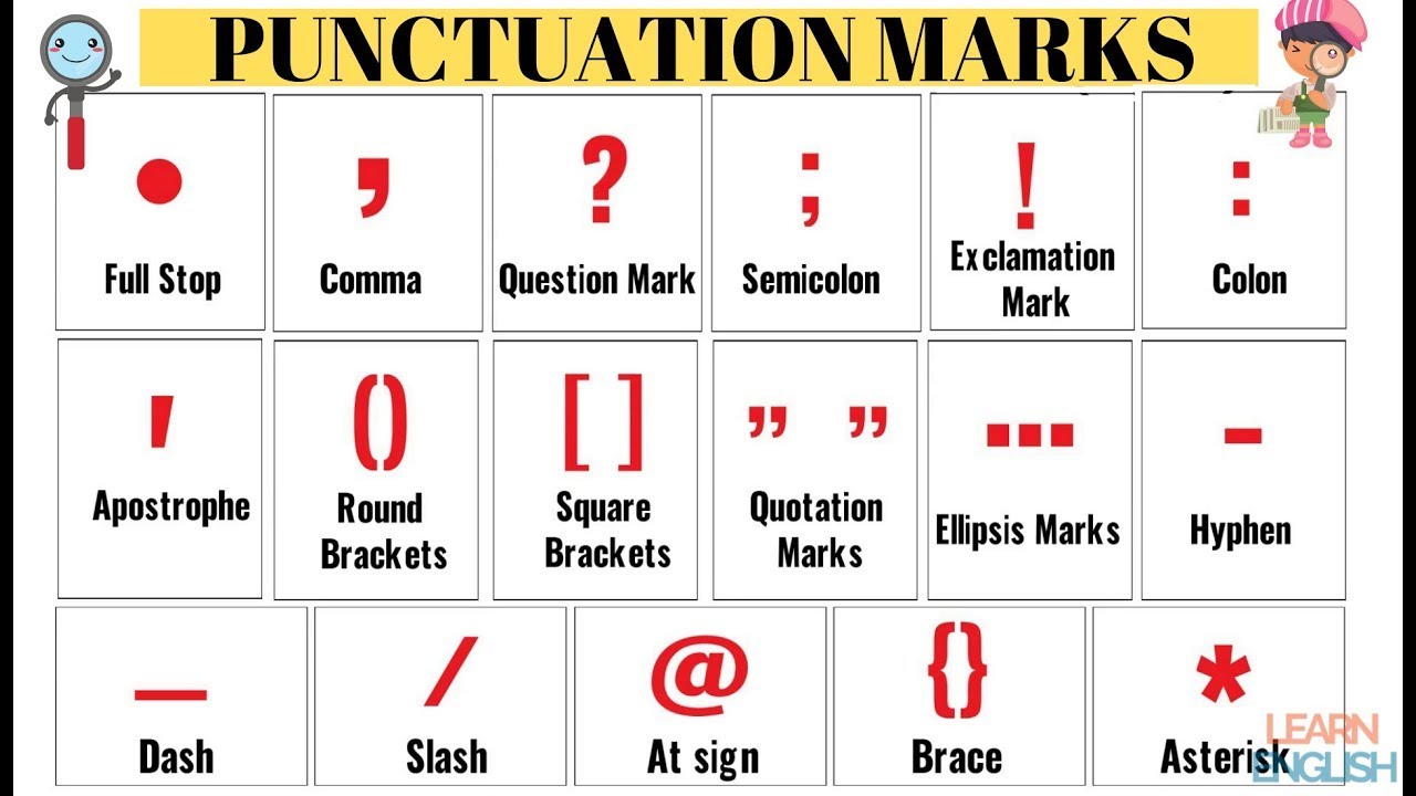 PUNCTUATION FULL STOP AND COMMA - YouTube