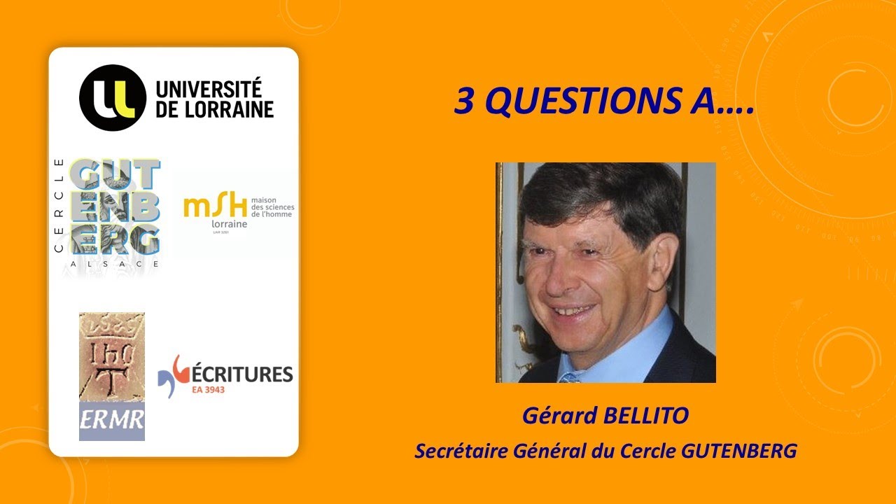 Interview, Gérard BELLITO, Colloque sur les nouvelles Questions ...