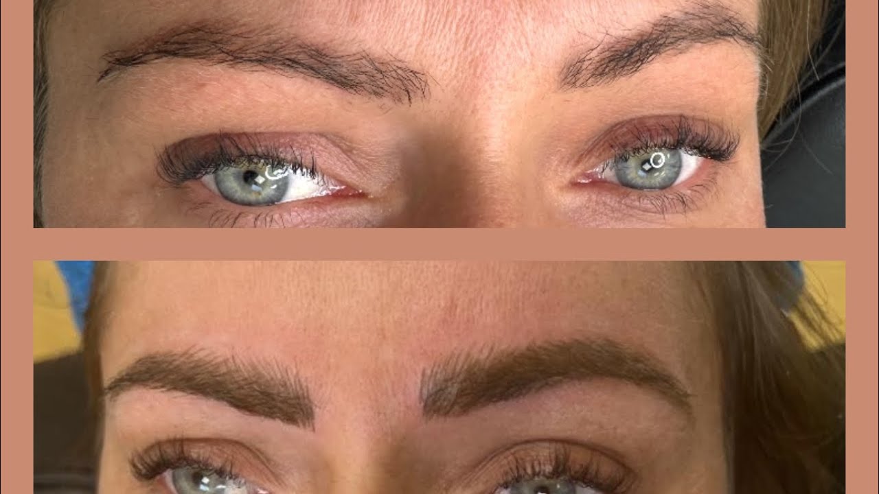Lamination style microblading preparation - YouTube