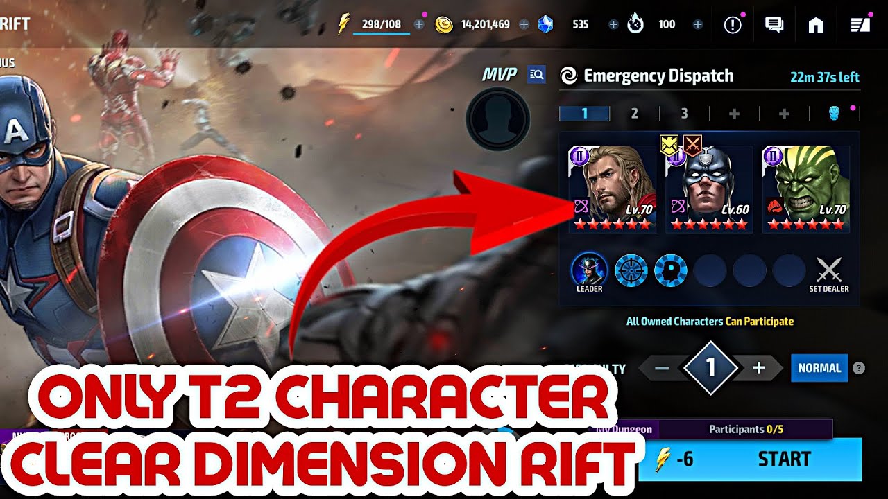 ONLY T2 character clear DIMENSION RIFT 😎 in Marvel future fight Mr ...