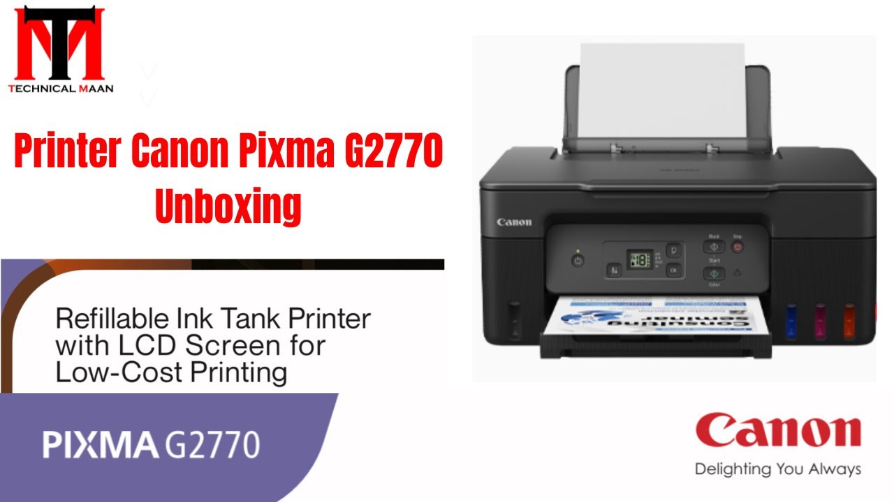 Printer Canon Pixma G2770 Unboxing & First Look - YouTube